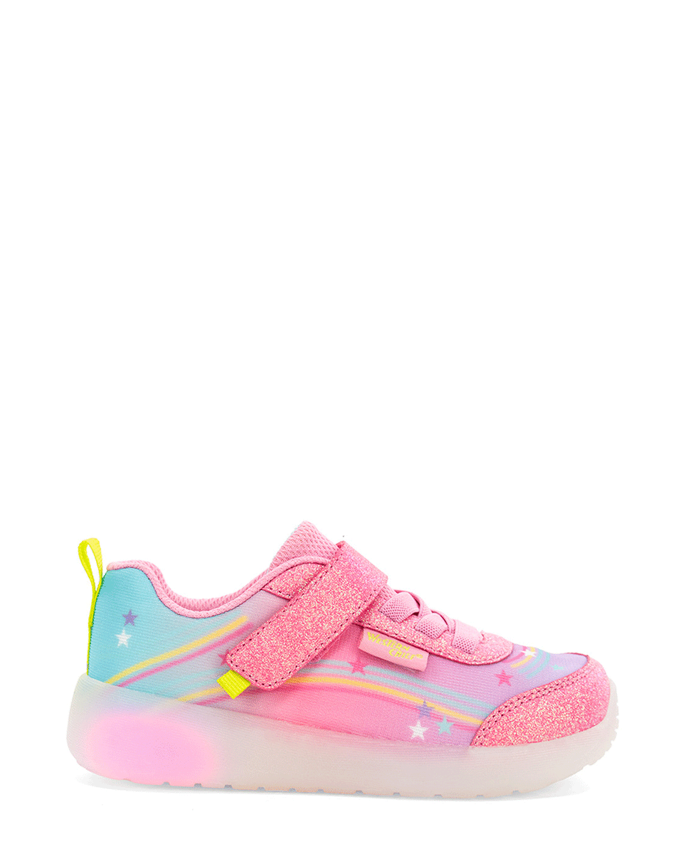 Western Chief Kids Lighted Flash Feet Sneaker - Pink