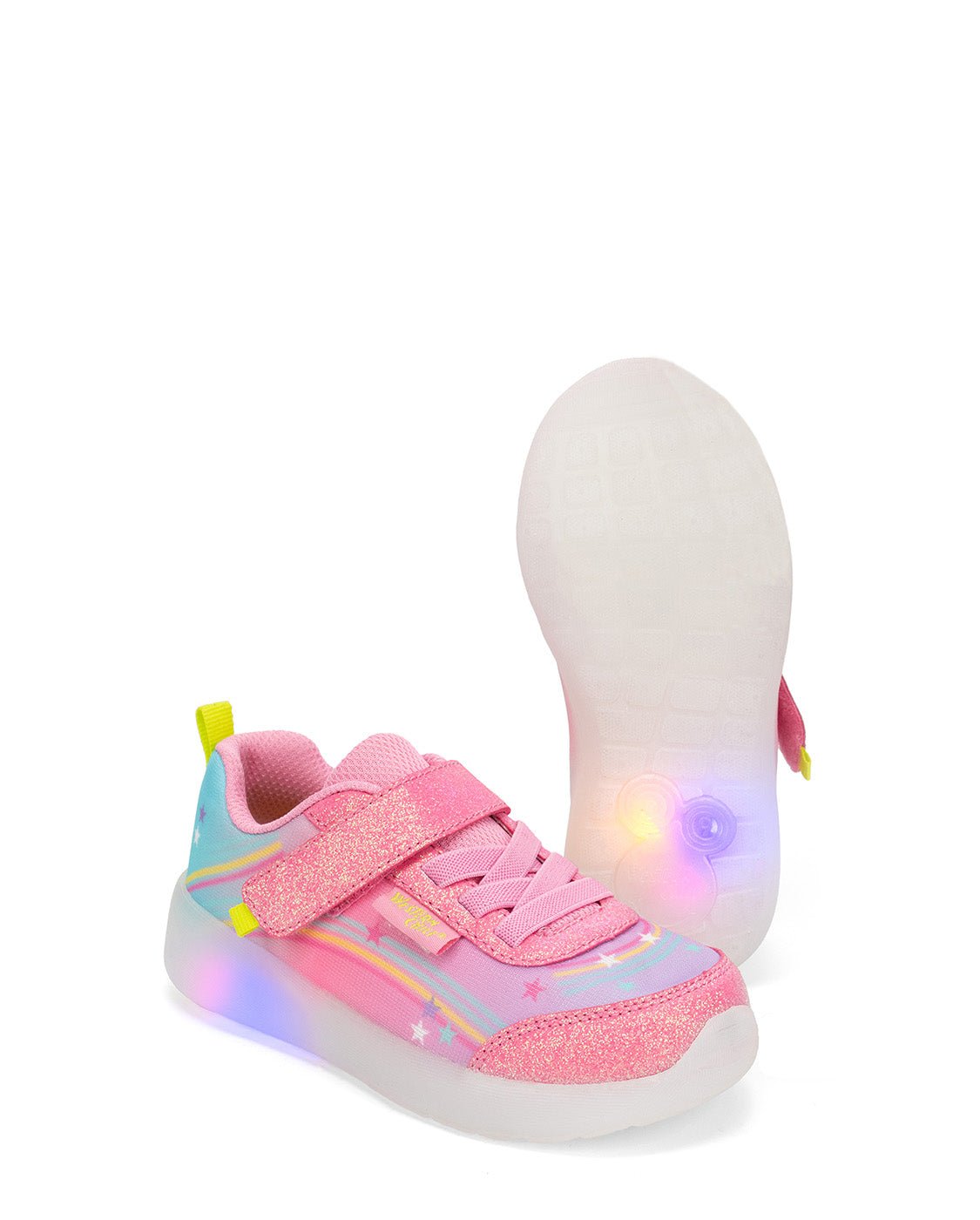 Western Chief Kids Lighted Flash Feet Sneaker - Pink